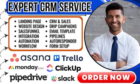 Setup Project Management On Monday Crm Asana Clickup Slack Trello Pipedrive By Vastautomate