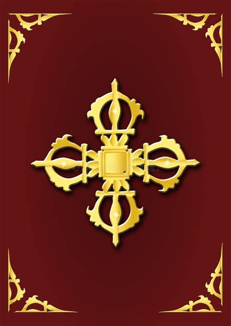 De Reeks Van Het Symbool Dubbele Vajra Stock Illustratie