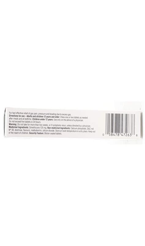 Gas X Extra Strength Cherry Chewables 18 Tablets Green Valley