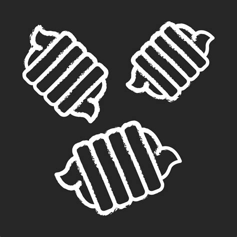 Riccioli Chalk Icon Italian Cuisine Fusilli Bucati Gemelli Spiral