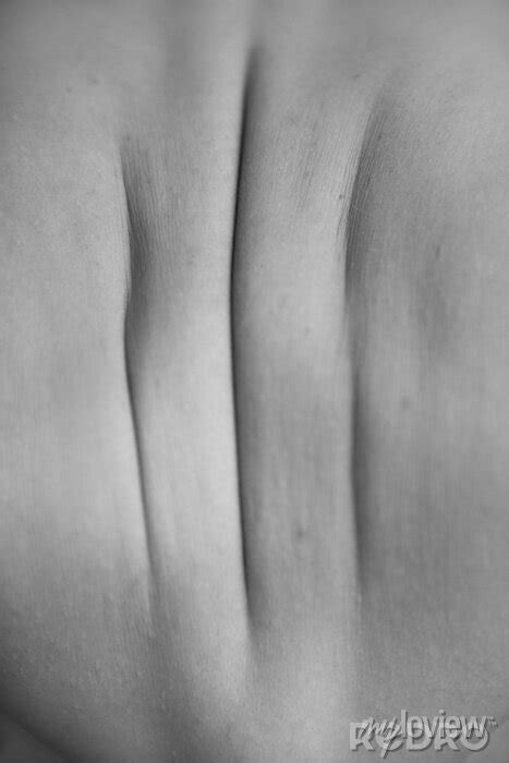 Three Lines On The Back Geometry And Yoga Poses Of A Naked Female