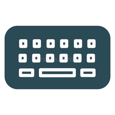 Teclado De Ordenador Icono De Vector Aislado Totalmente Editable Stock
