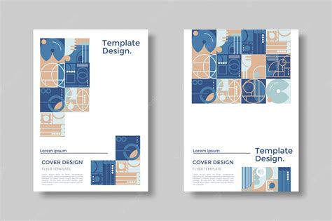 Free Vector Abstract Geometric Shapes Pattern Bauhaus Minimal Art Design Background Modern