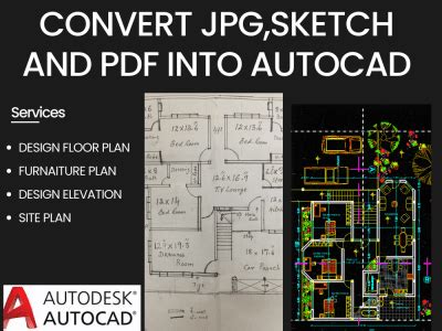 SKETCH And PDF Into AUTOCAD Upwork