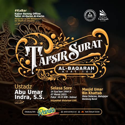 Tafsir Surat Al Baqarah Ayat 163 Ustadz Abu Umar Indra Ss