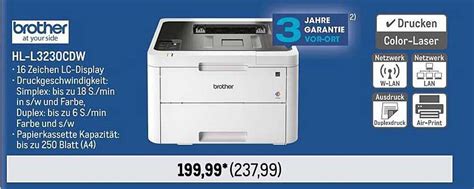 Brother Hl-l3230cdw Angebot bei METRO - 1Prospekte.de