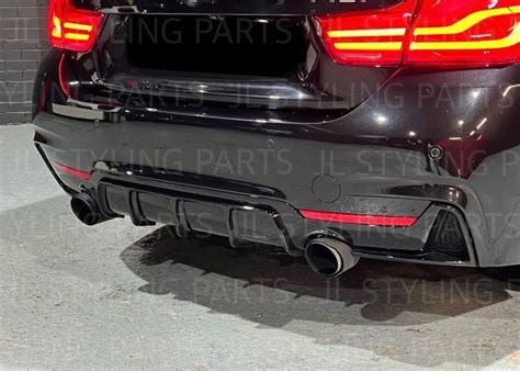 Gloss Black Aggressive Rear Diffuser For Bmw 4 Series 440i 435i F32 F3