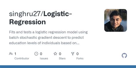 GitHub Singhru Logistic Regression Fits And Tests A Logistic Regression Model Using Batch
