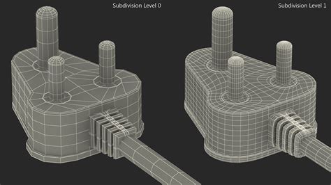 Enchufe Eléctrico Tipo D Blanco Rigged Para Maya Modelo 3d 39 Ma