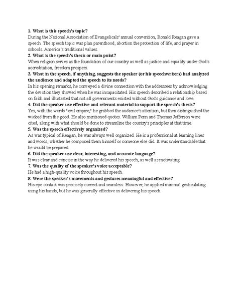 Discussion Thread Speech Analysis Dialogue COMS 101 What Is This Speech S Topic During The