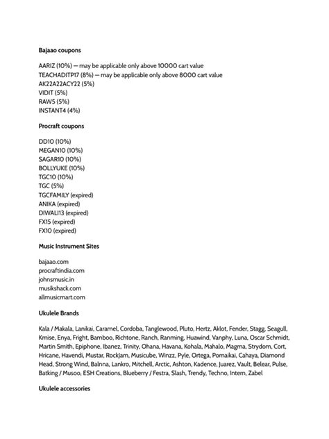 Musical Instrument Buying Guide Pdf