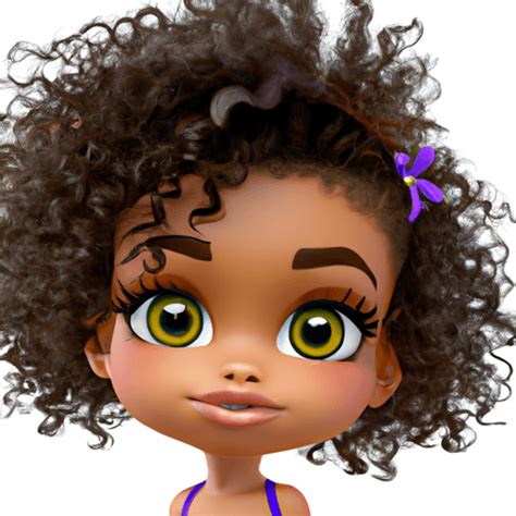Brazilian Girl Beautiful Light Skin Big Chibi Eyes Hd Caricature