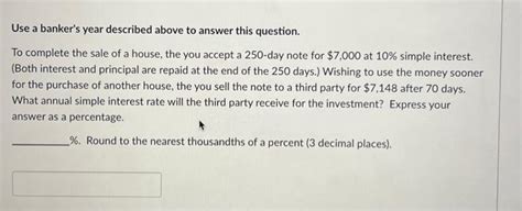 Solved Simple Interest Because Simple Interest Is Used On