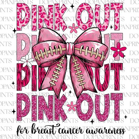 Breast Cancer Football Pink Out Png Breast Cancer Awareness Png Pink
