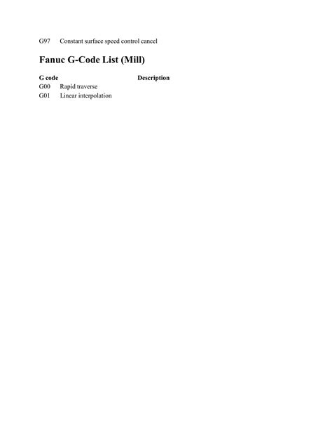Fanuc G Code Pdf