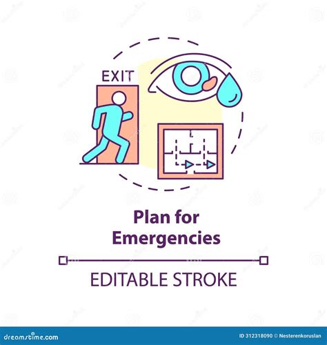 Plan For Emergencies Multi Color Concept Icon Stock Vector