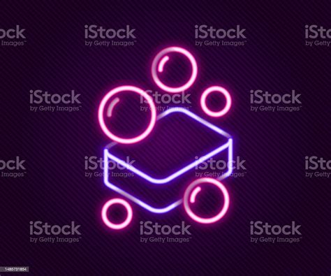 검은 색 배경에 고립 된 비누 아이콘의 빛나는 네온 라인 바 거품이있는 비누 바 다채로운 개요 개념 벡터 0명에 대한 스톡 벡터 아트 및 기타 이미지 Istock