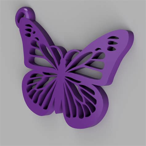 Stl File Butterfly Keychain・3d Printable Model To Download・cults