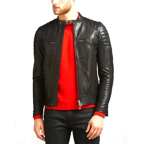 Mens Genuine Lambskin Leather Jacket Jackets Galaxy