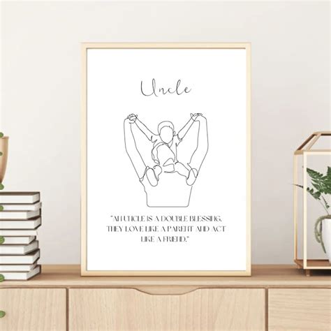 Uncle Quote And Line Art Print Uncle T Etsy