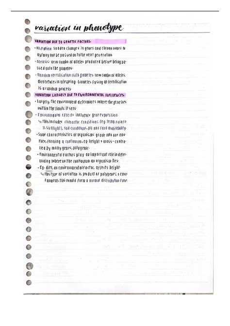 Summary Aqa A Level Biology Unit 7 Genetics Populations Evolution