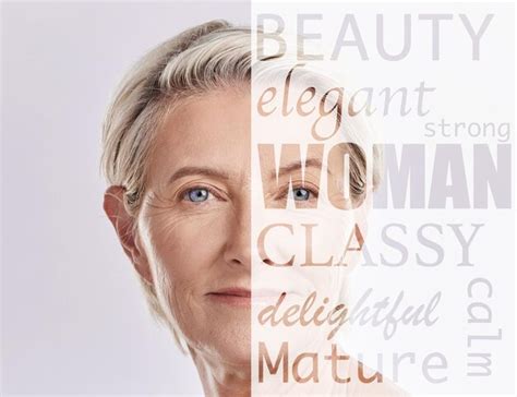 Premium Photo Beauty Skincare And Senior Woman In Text Overlay For