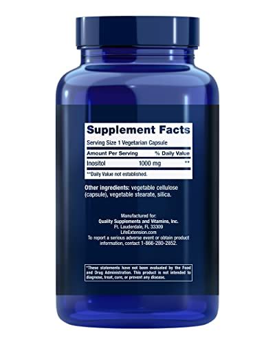 Reviews For Life Extension Inositol Caps 1000 Mg Myo Inositol