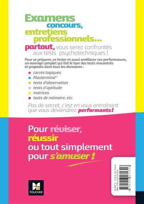 Tous les tests psychotechniques mémoire intelligence aptitude logique observation