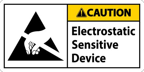 Caution Electrostatic Sensitive Device Sign On White Background 16348900 Vector Art At Vecteezy