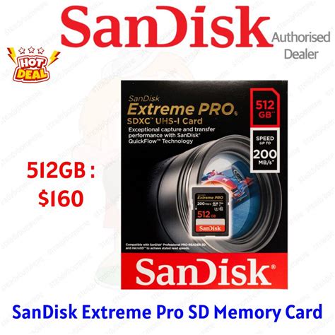 Sandisk 512gb Extreme Pro Uhs I Sdxc Memory Card Mobile Phones