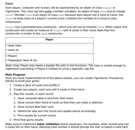 Solved You Must Implement The Following Classes To Build Chegg