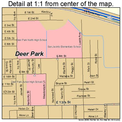 Deer Park Texas Street Map 4819624