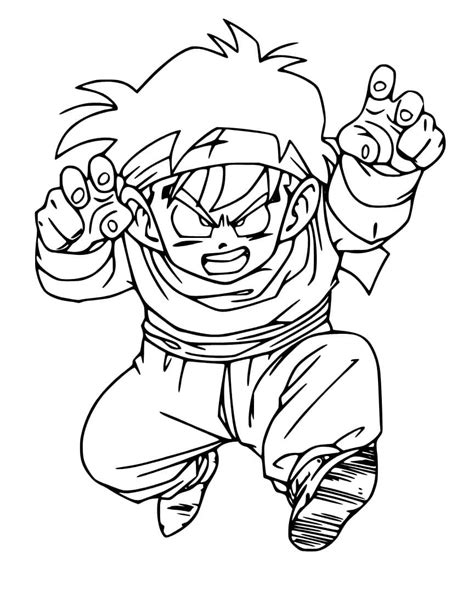 Tô Màu Gohan Trong Dragon Ball Trang Tô Màu Cho Bé