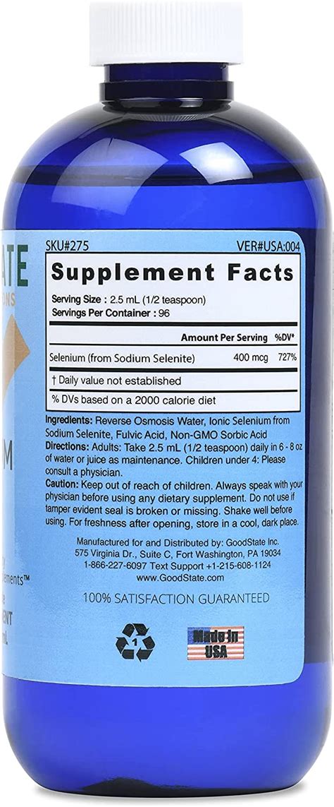 Good State Liquid Ionic Selenium Superior Cellular Absorption Boosts Immune System Helps