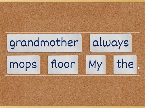 Sentence Structure Reordenar