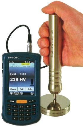 SonoDur2 Portable UCI Hardness Tester W Data Logger JWJ NDT