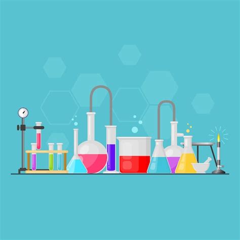 Premium Vector Set Of Laboratory Equipment Glassware Vector