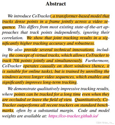 cotracker it is better to track together 论文阅读 csdn博客