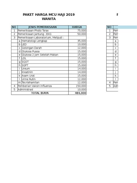 Paket Mcu Haji 2019 Pdf