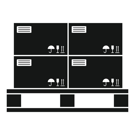 Warehouse Parcel Pallet Icon Simple Style 14545447 Vector Art At Vecteezy