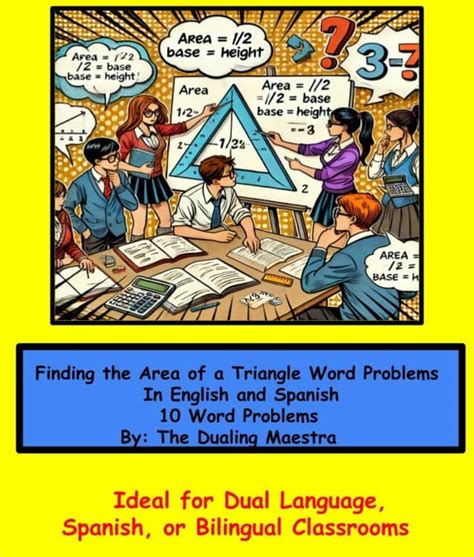 Finding The Area Of A Triangle Word Problems In English And Spanish