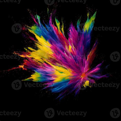 Multicolored Paint Explosion Paint Scattering Explosion Of Colorful