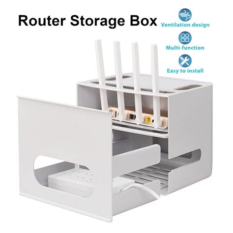 Wifi Router Storage Box 2 Tier Cable Storage Box Simpan Router Wifi