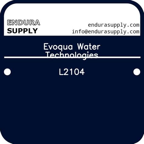 Evoqua Water Technologies Part List Endura Supply