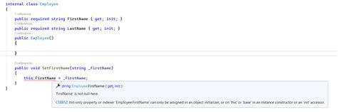 C Features Required Members