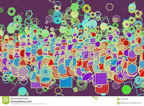 Shape Of Mixed Abstract Background Pattern Surface Illustration Vector And White Stock Vector