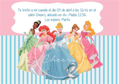 Invitación Princesas Disney Inviti