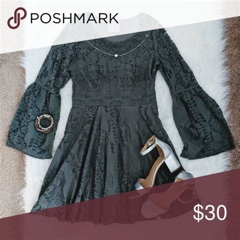 Lace Bell Sleeve Dress