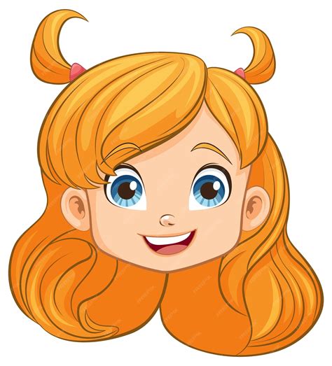 Premium Vector Smiling Cartoon Character Of A Cute Girl