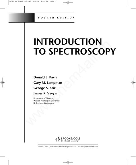 Solution Introduction To Spectroscopy 4 Edition Studypool